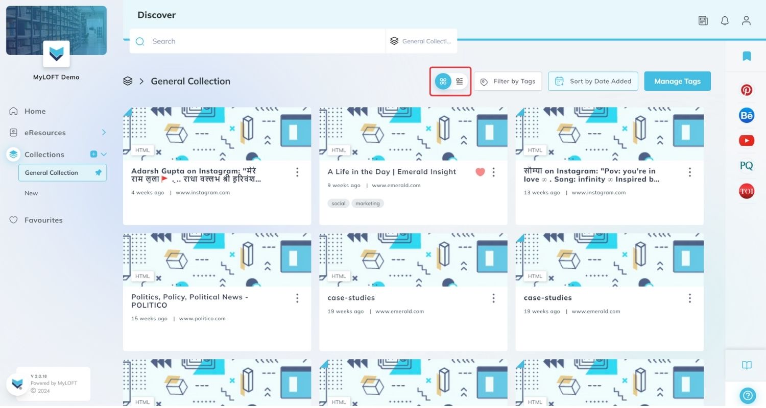 How to change the list view of a collection? – MyLOFT